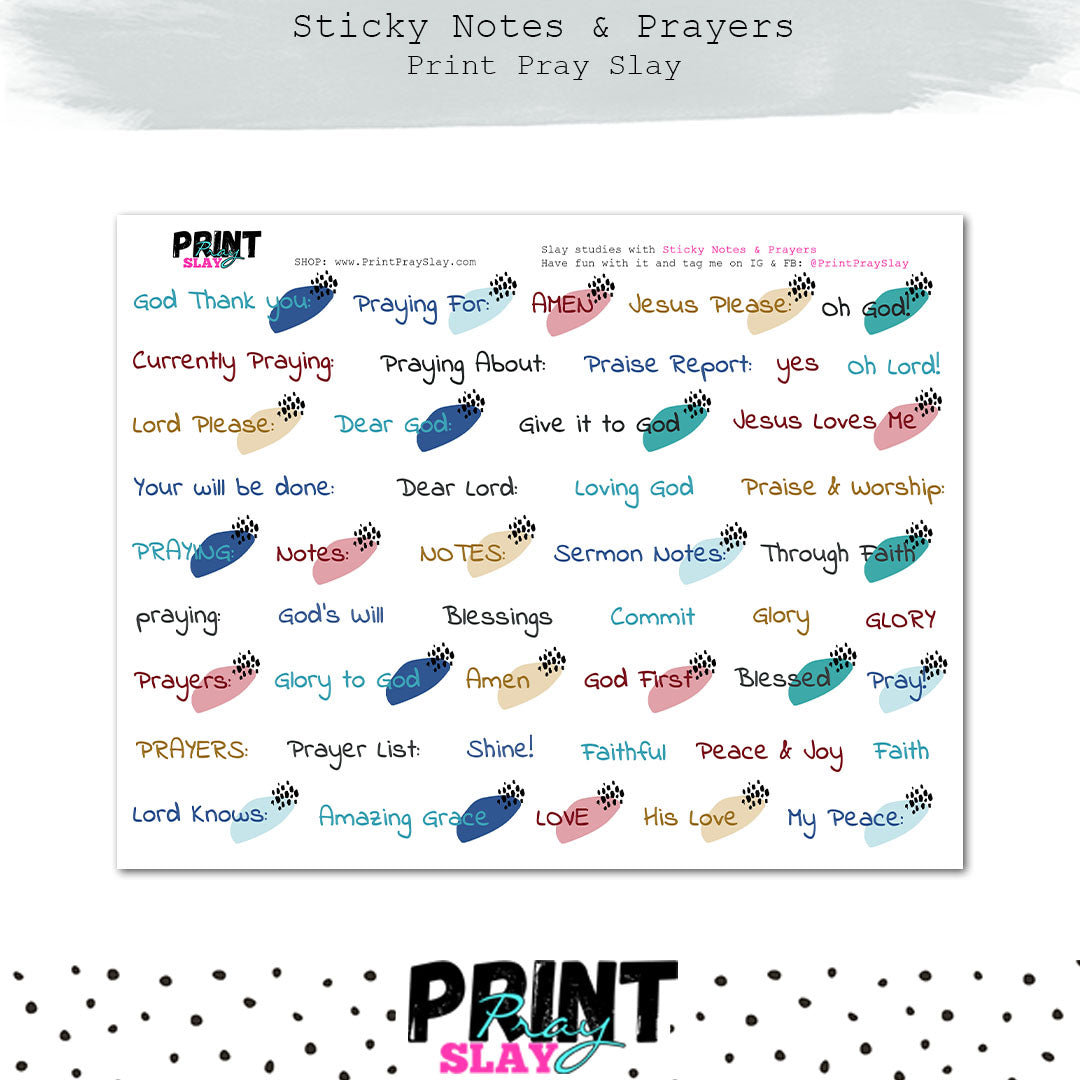 Sticky Notes & Prayers – Print Pray Slay
