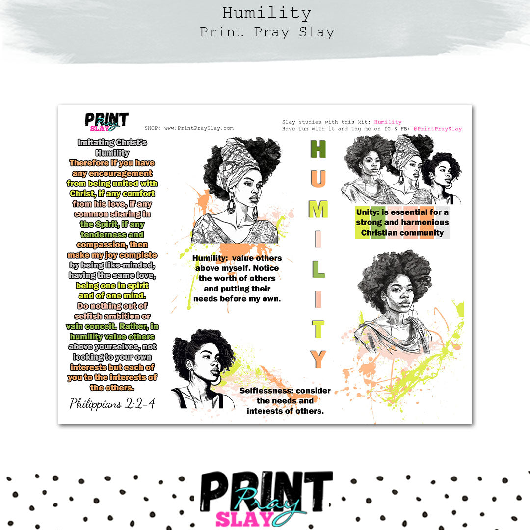 Humility – Print Pray Slay