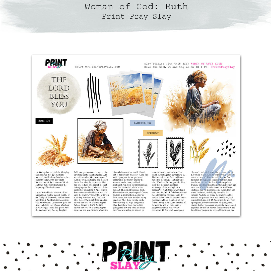 Woman of God Ruth – Print Pray Slay