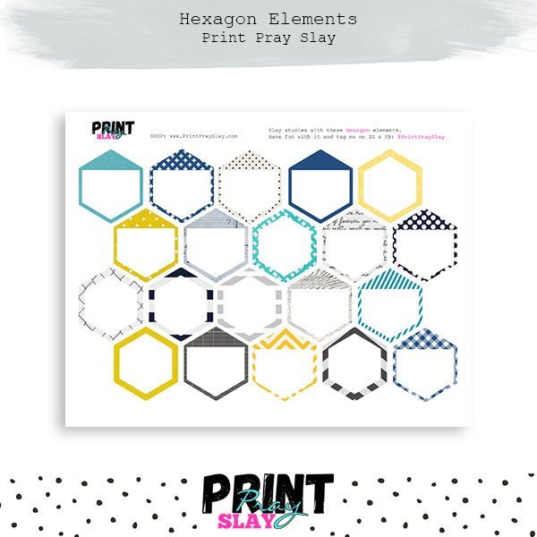Hexagon Notes – Print Pray Slay