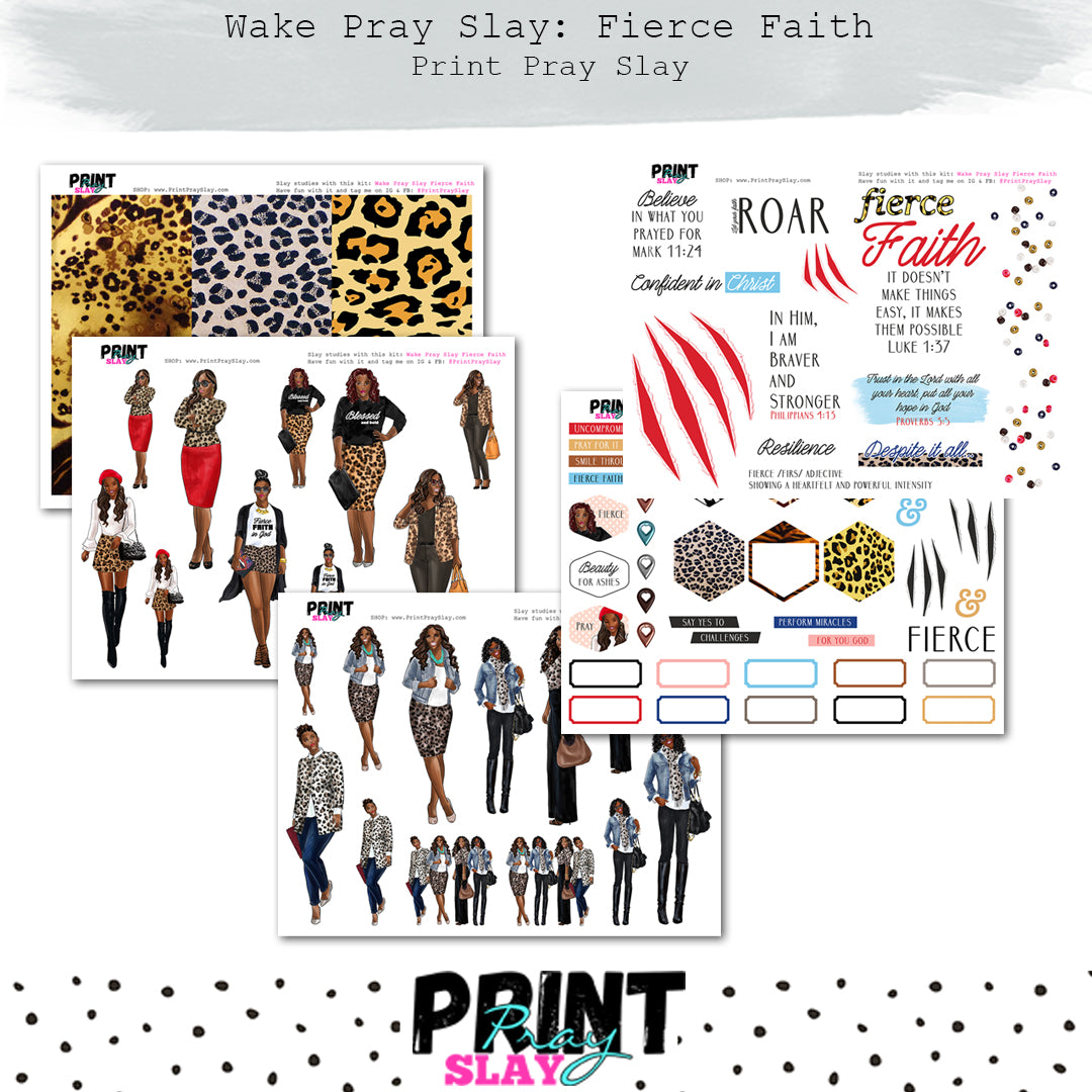 Fierce Faith Wake Pray Slay Dolls DP – Print Pray Slay