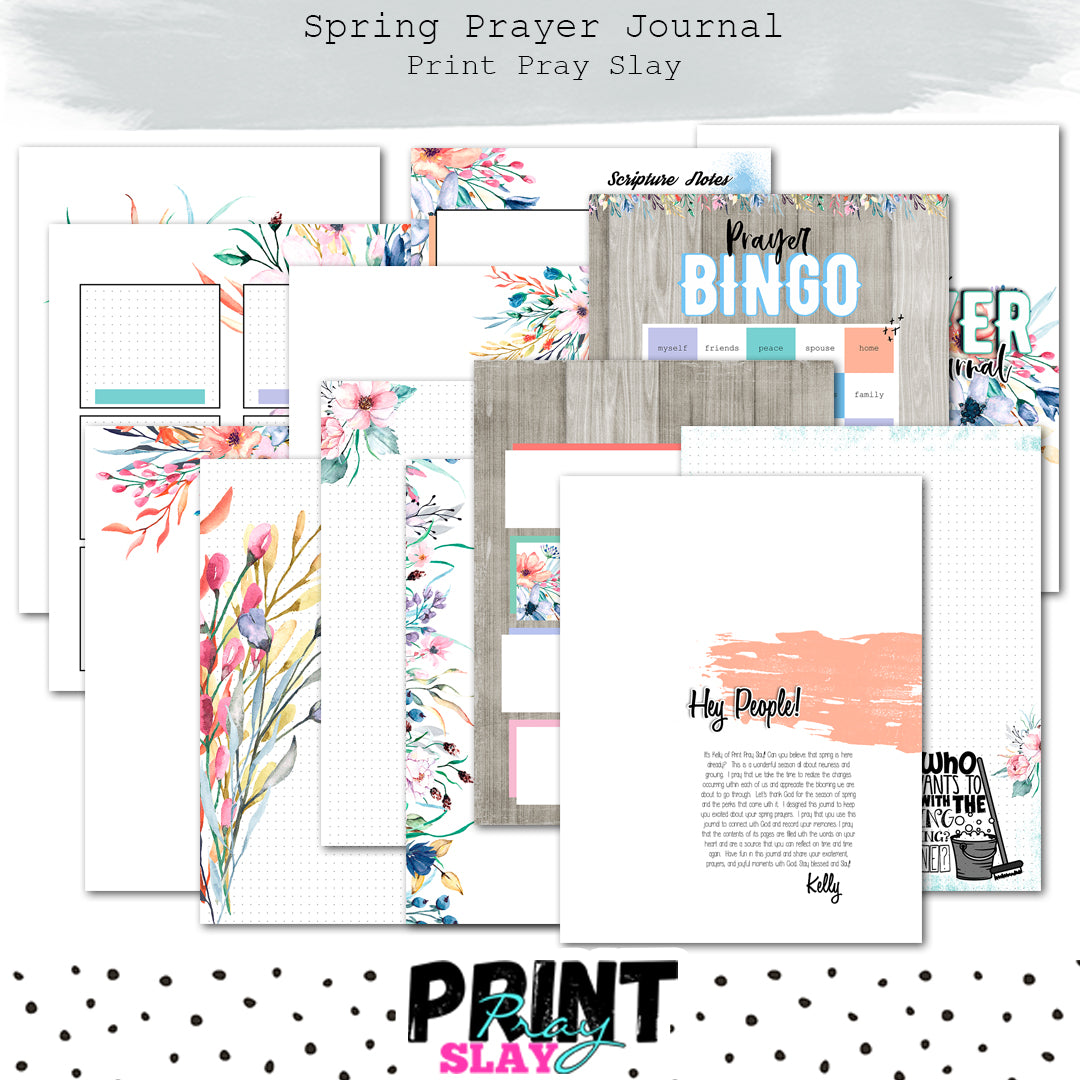 Spring Prayer Journal (27 pgs) – Print Pray Slay