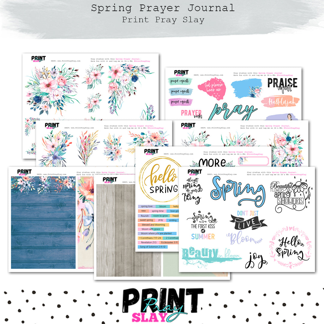Spring Prayer Journal (27 pgs) – Print Pray Slay