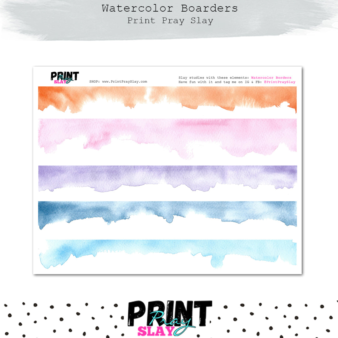 watercolour borders