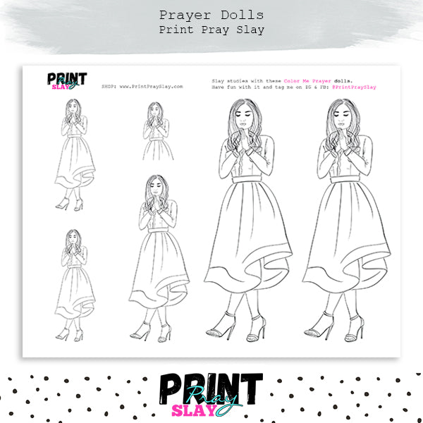 Prayer Doll Coloring Page – Print Pray Slay