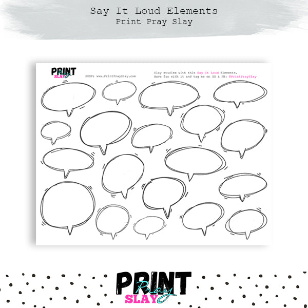 print speech bubbles