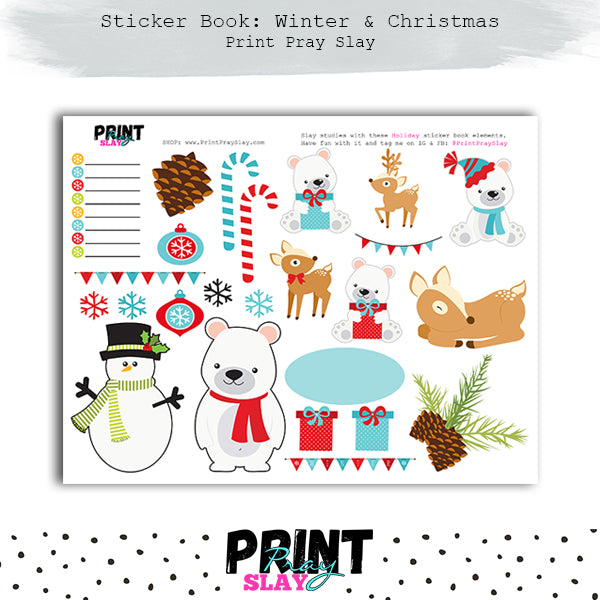 Winter Sticker Book – Print Pray Slay